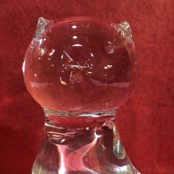 the Toscany Collection | Art | Clear Kitty Cat Paperweight Art Glass ...